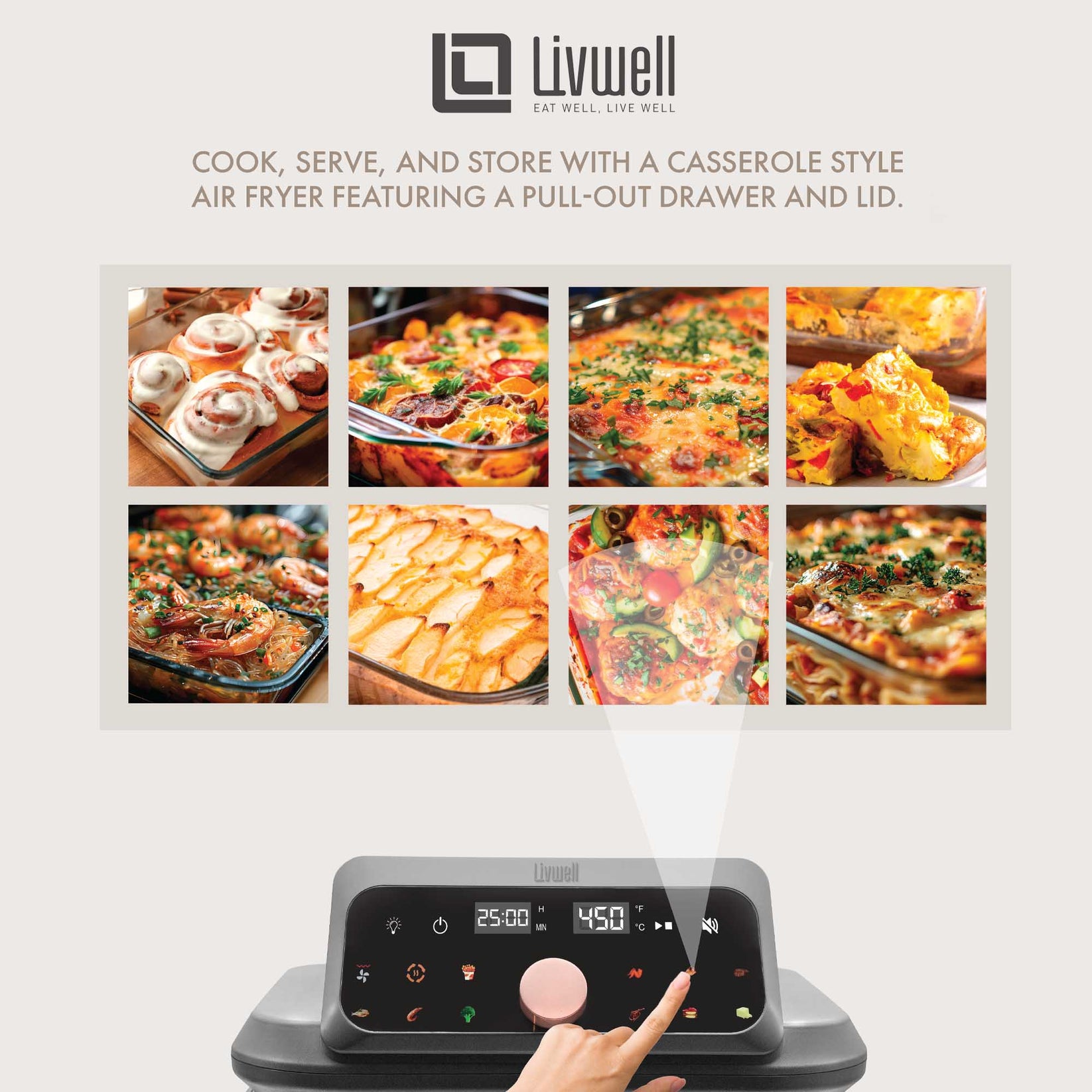 Livwell 6 Quart Glass Container Air Fryer – Livwell Brands